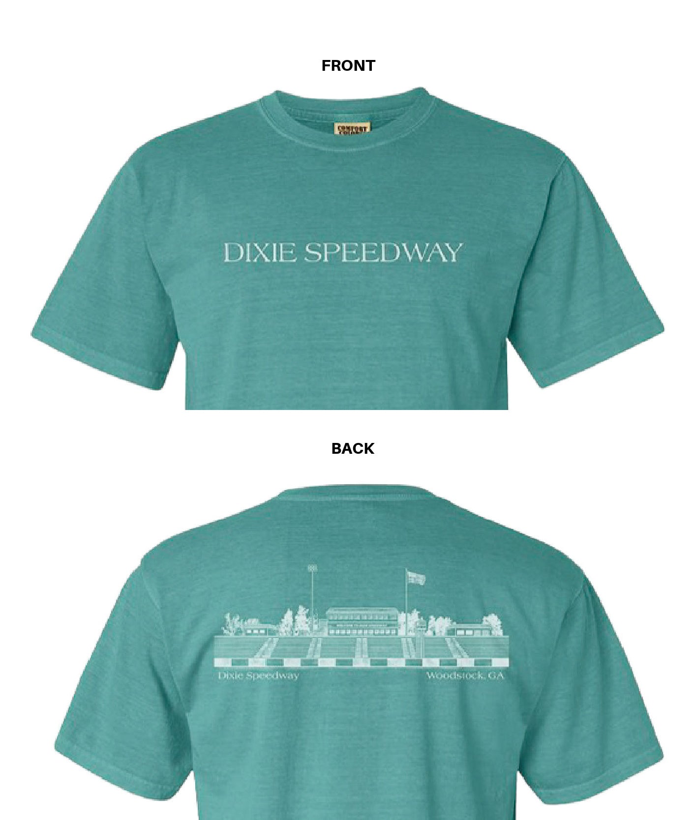 Dixie Speedway Race Track Tee Seafoam Green – Dixie Speedway Merchandise